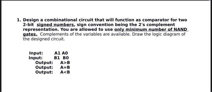 Solved what is mean " complements of variable are available" | Chegg.com