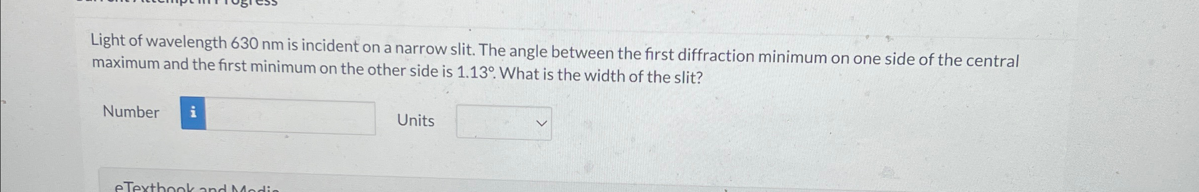Solved Light of wavelength 630nm ﻿is incident on a narrow | Chegg.com