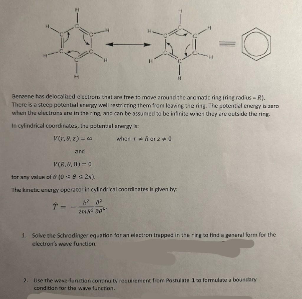 Solved Benzene has delocalized electrons that are free to | Chegg.com