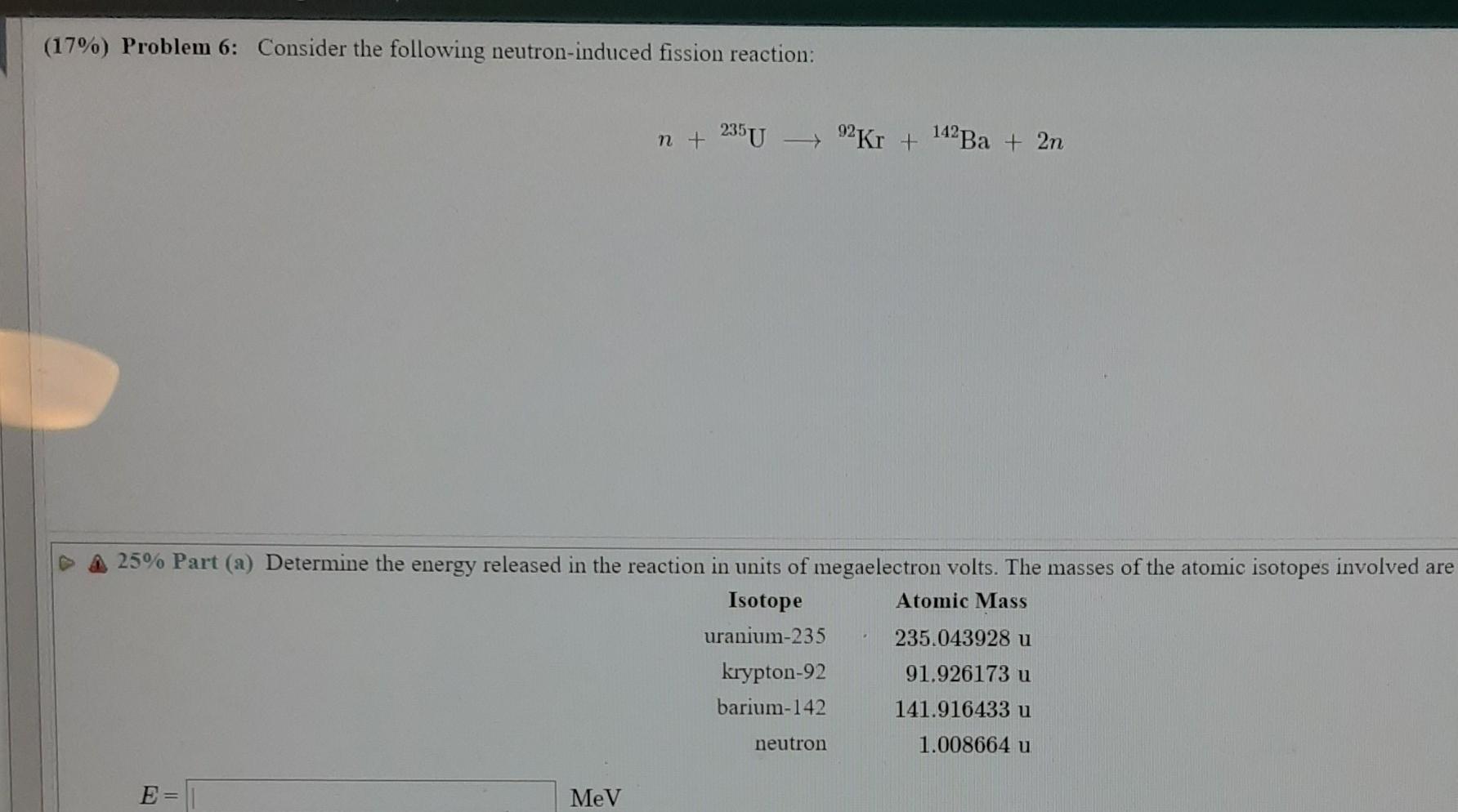 Solved (17\%) Problem 6: Consider the following | Chegg.com