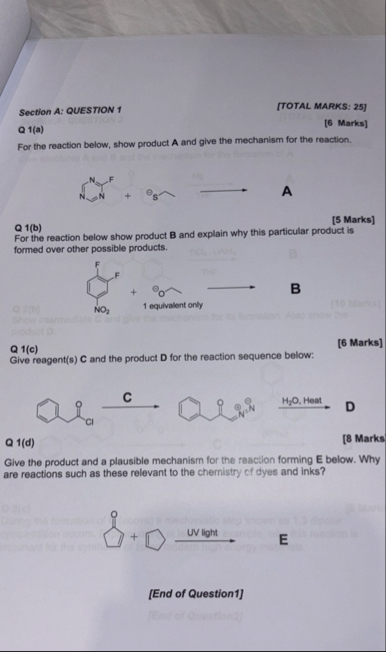 Solved Section A: QUESTION 1Q. 1(a)[TOTAL MARKS: 25][6 | Chegg.com