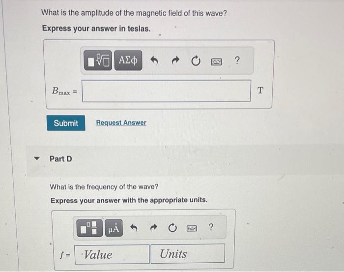 Solved The electric field of a sinusoidal electromagnetic | Chegg.com