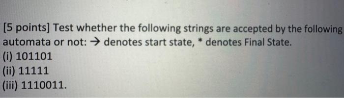 Solved [5 points] Test whether the following strings are | Chegg.com
