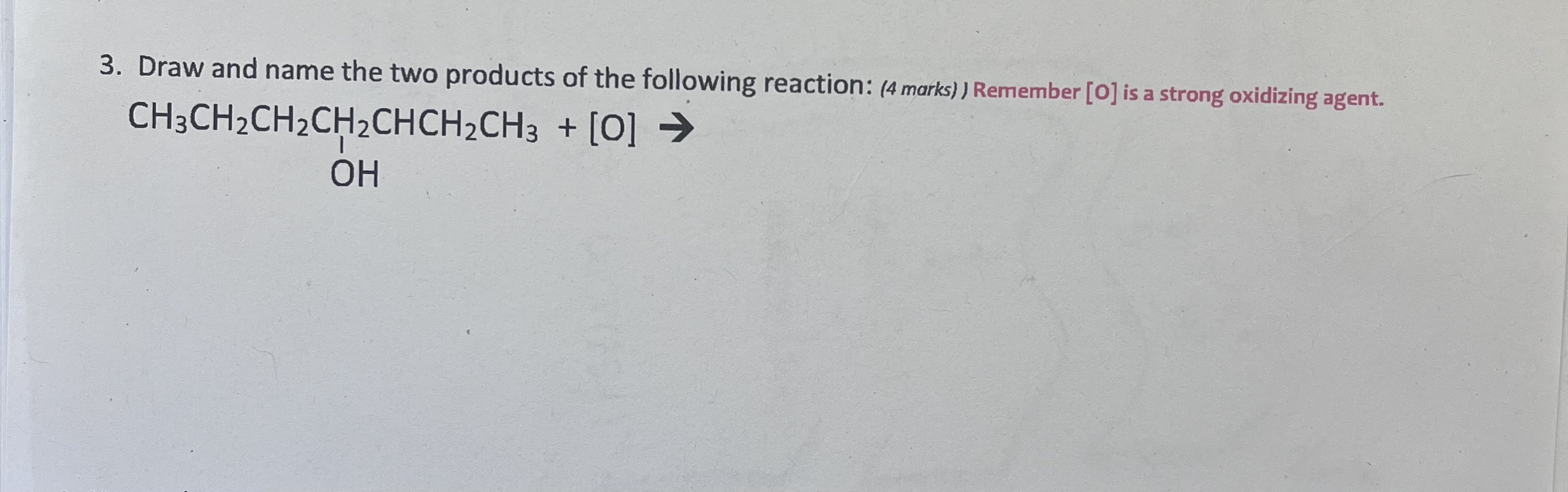 Solved Draw and name the two products of the following | Chegg.com