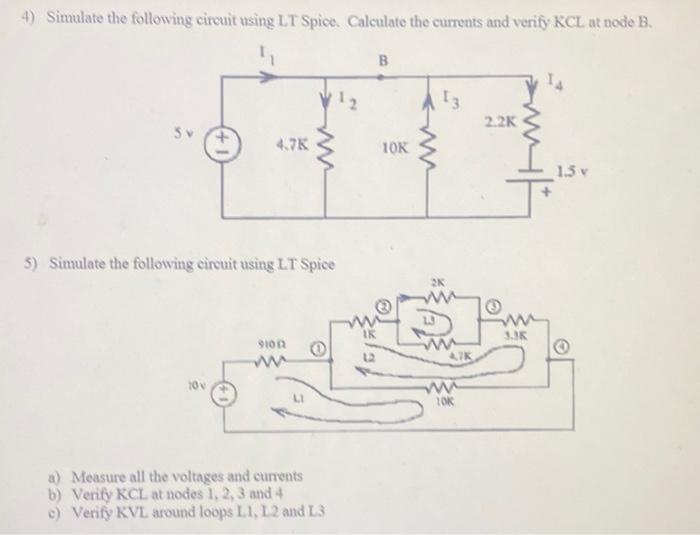 4) Simulate the following circuit using LT Spice. | Chegg.com