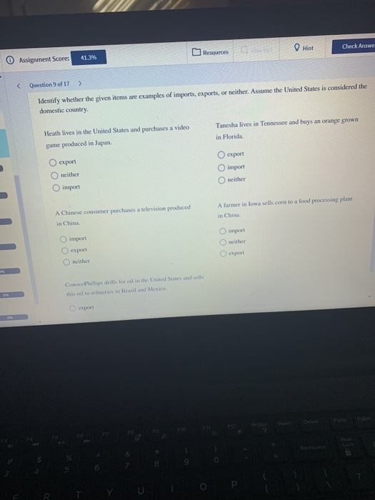 Solved Assignment Score: 41.3% Resources Hint Check And | Chegg.com