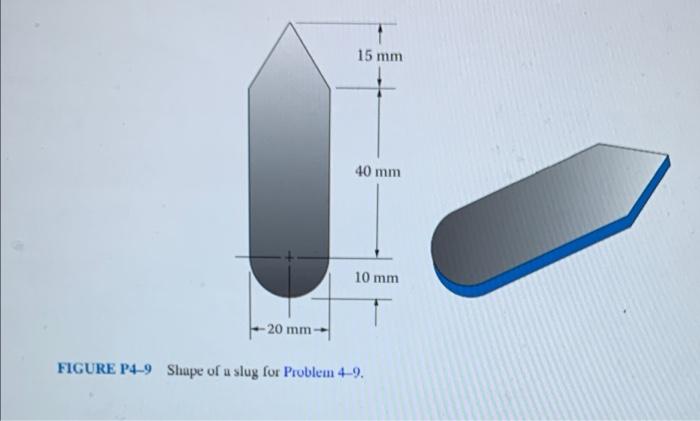 Solved 4-9. a Determine the force required to punch a slug | Chegg.com