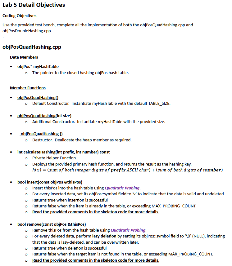 Solved In c++, ﻿please complete the following functions | Chegg.com