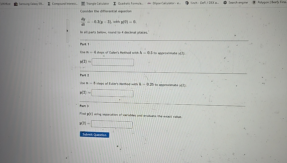 Solved UNYFirstSamsung Galaxy 59..Compound Interest.Triangle | Chegg.com