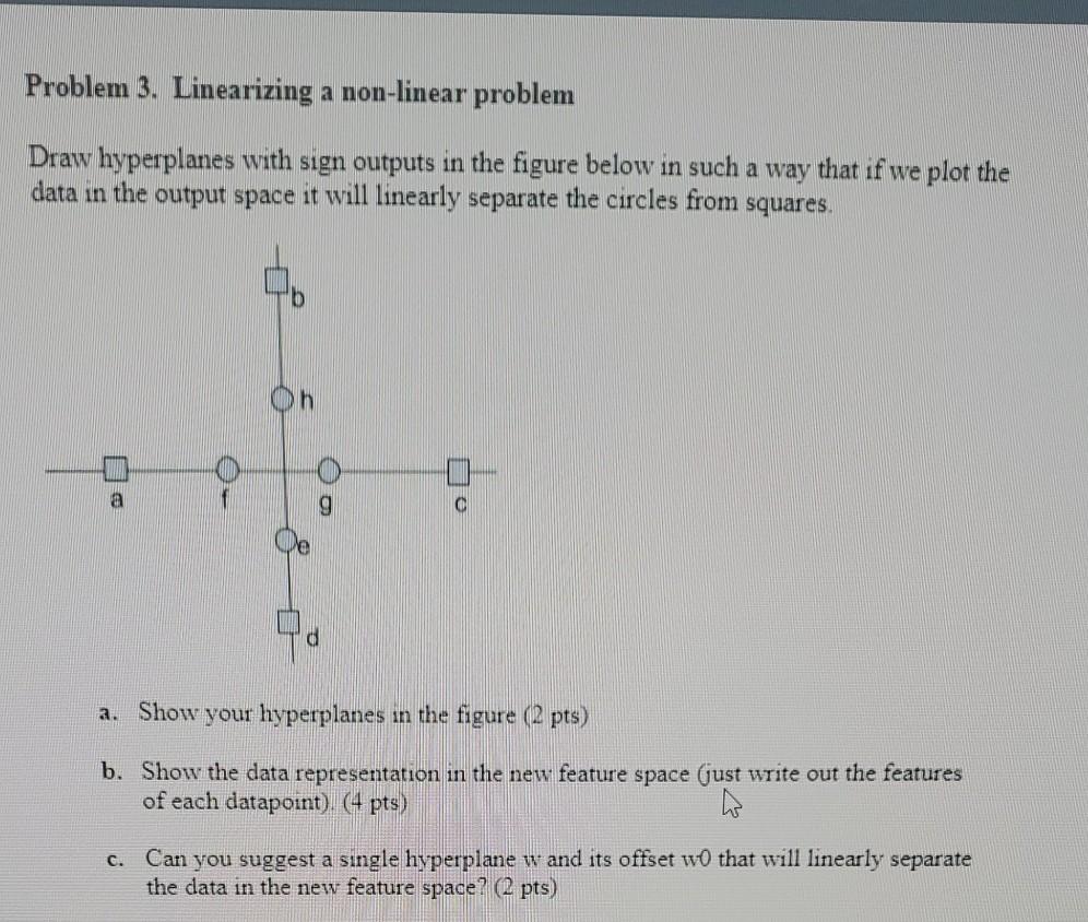 Problem 3. Linearizing a non-linear problem Draw | Chegg.com