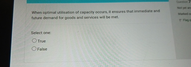 Solved When optimal utilisation of capacity occurs, it | Chegg.com