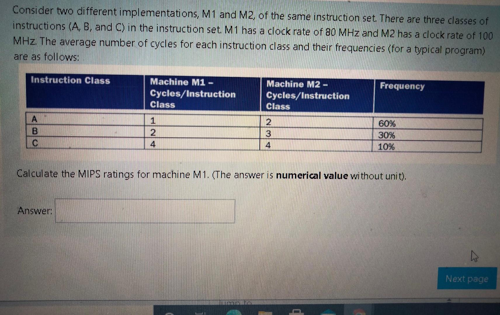 Solved Consider Two Different Implementations M1 And M2 Of 1618