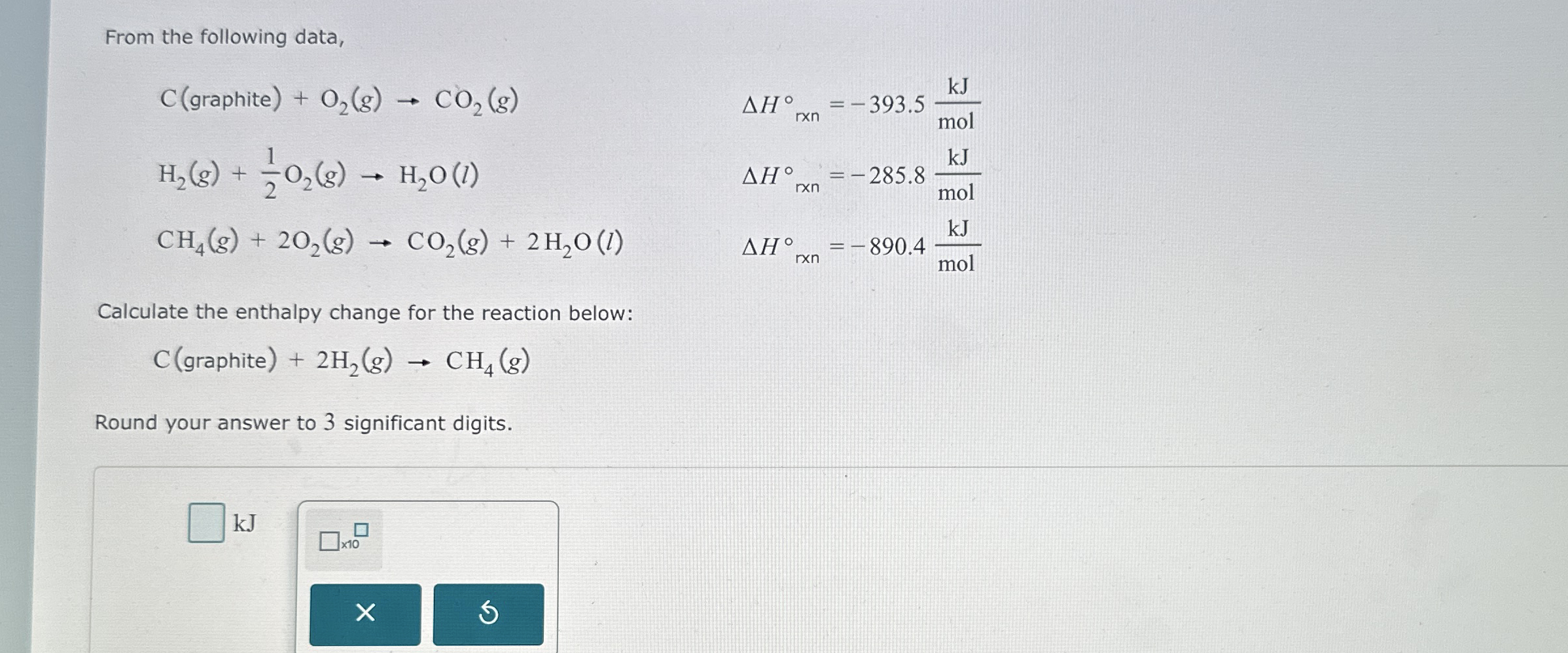 Solved From the following data,C( ﻿graphite | Chegg.com