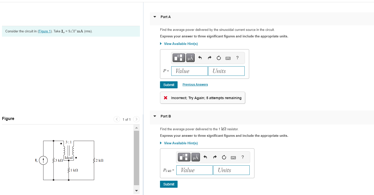 Solved Consider the circuit in (Figure 1). ﻿Take | Chegg.com
