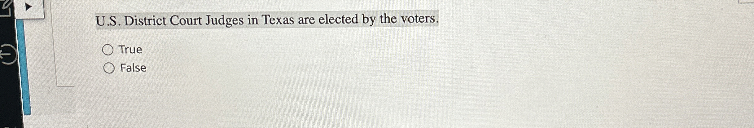 Solved U.S. ﻿District Court Judges in Texas are elected by | Chegg.com
