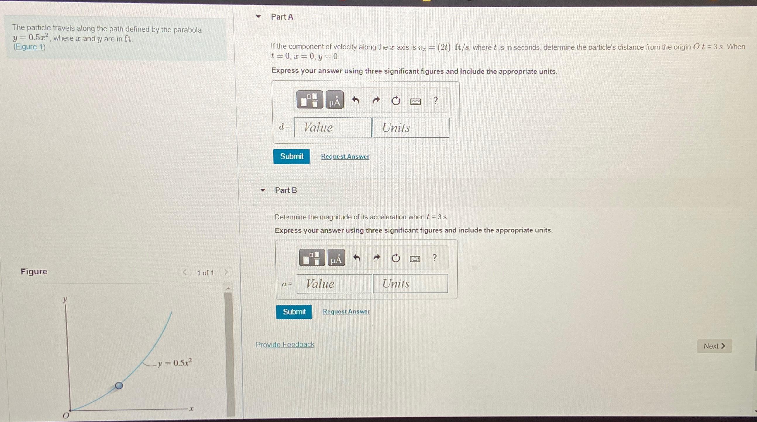 Solved The particle travels along the path defined by the | Chegg.com