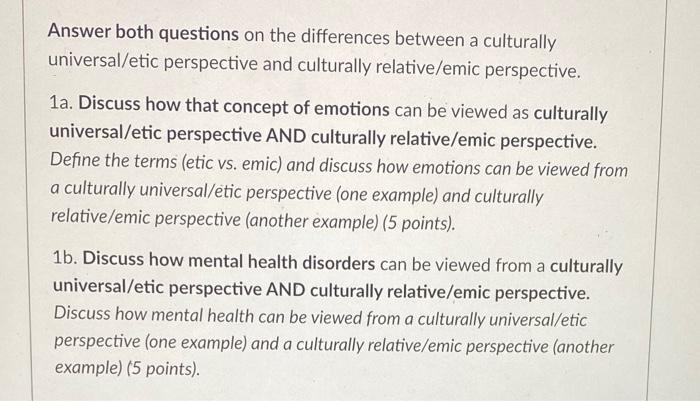 Solved Answer both questions on the differences between a | Chegg.com