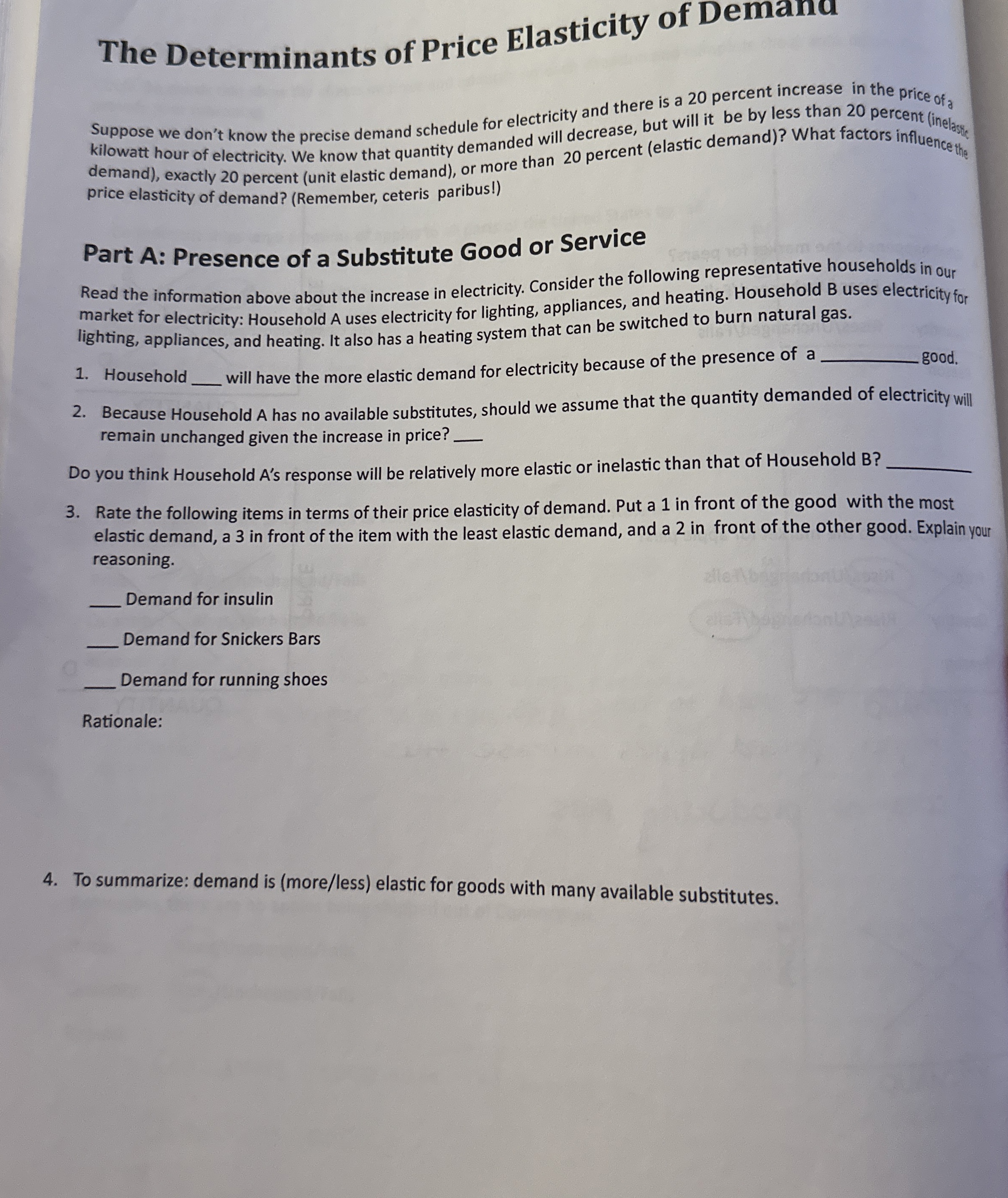 Solved The Determinants of Price Elasticity of DemandSuppose | Chegg.com