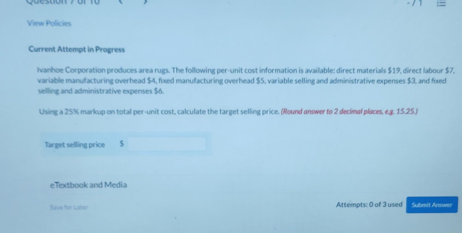 Solved Current Attempt in Progress Ivanhoe Corporation | Chegg.com