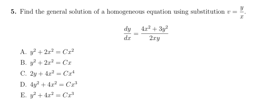 Solved Find the general solution of a homogeneous equation | Chegg.com