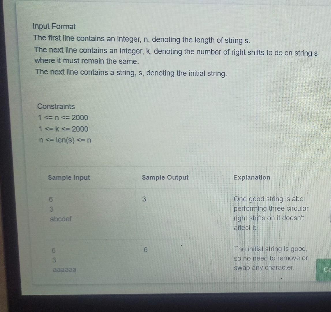 Solved Problem Statement . Performing a circular right shift | Chegg.com