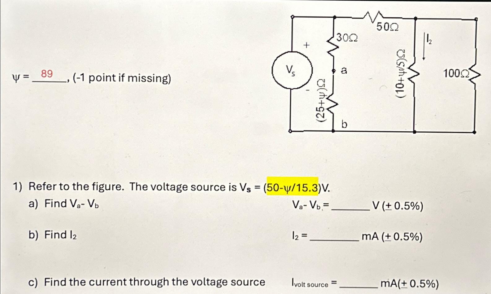 Solved point if missing)Refer to the figure. The voltage | Chegg.com