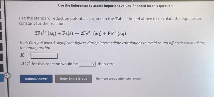 Solved Use the standard reduction potentials located in the | Chegg.com