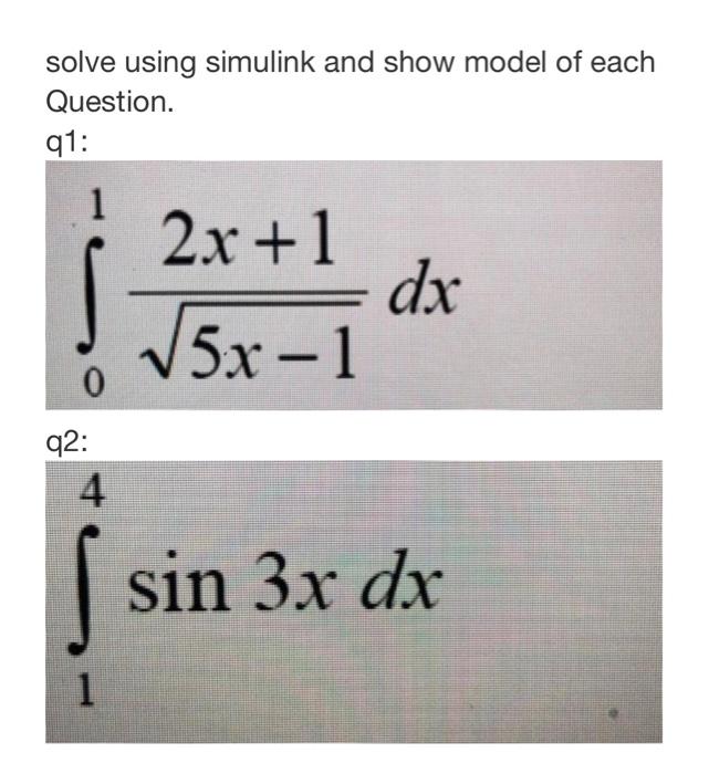 Solved please solve each question in matlab simulink and i | Chegg.com