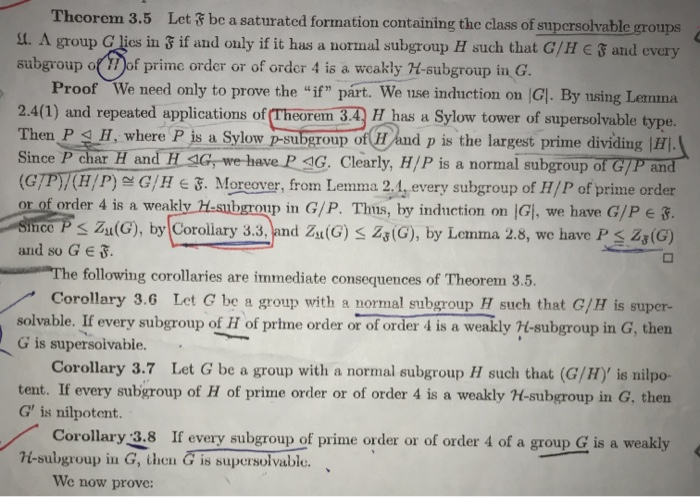 Solved How they get the Corollary 3.6 and 3.8 from Theoerm | Chegg.com