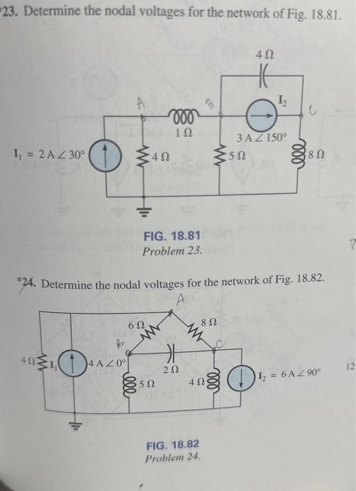 Solved 23. Determine the nodal voltages for the network of | Chegg.com
