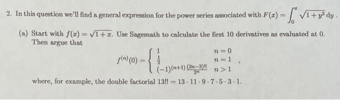 2. In this question we'll find a general expression | Chegg.com