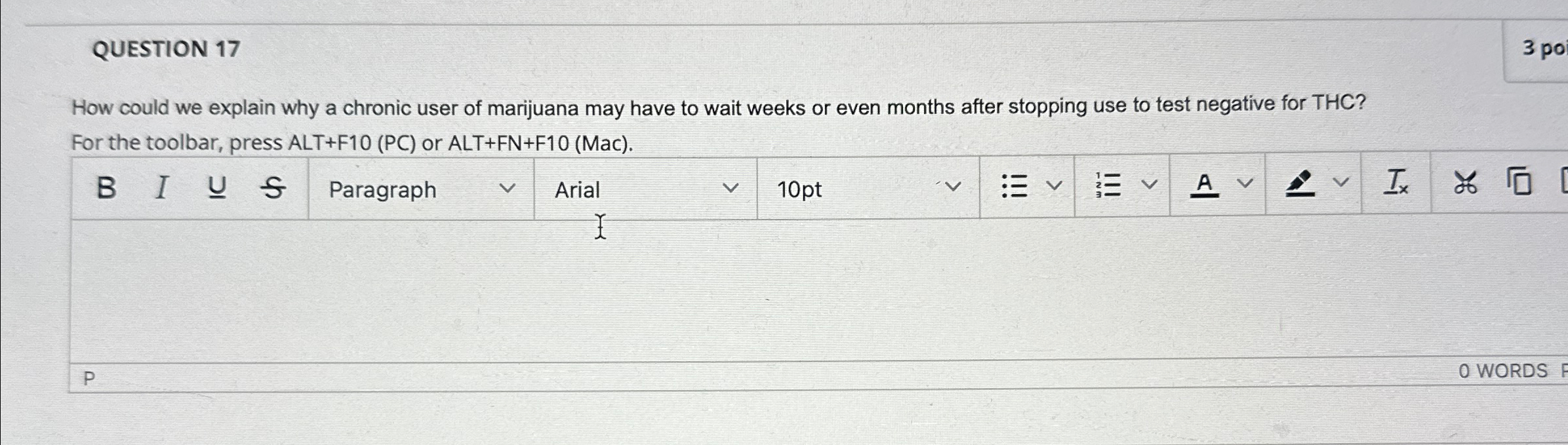 Solved QUESTION 17How could we explain why a chronic user of | Chegg.com