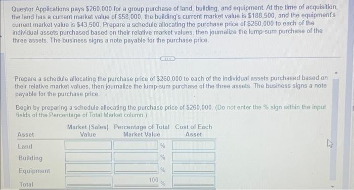 Solved Questor Applications pays $260,000 for a group | Chegg.com
