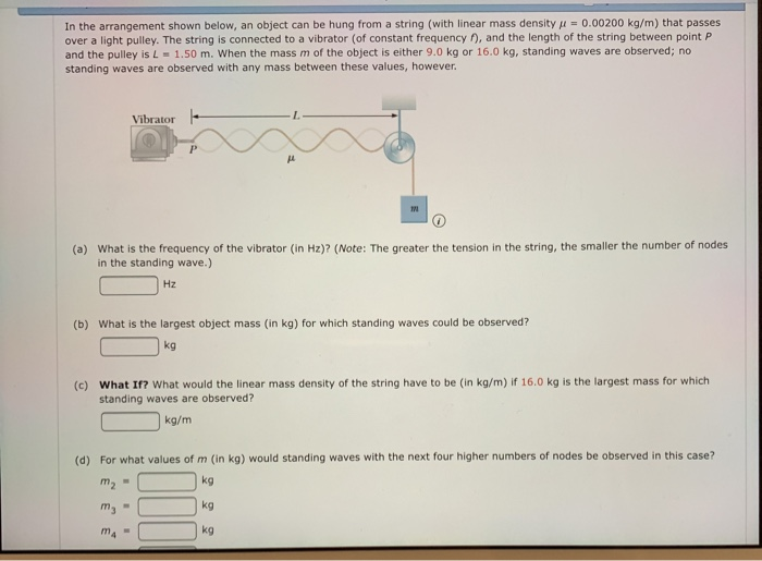 Solved In the arrangement shown below, an object can be hung | Chegg.com