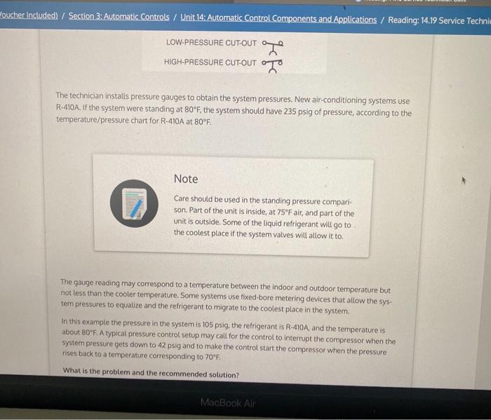 Included) / Section 3: Automatic Controls / Unit 14: | Chegg.com