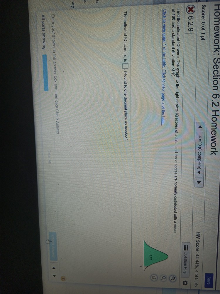 Solved Homework Section 6 2 Homework Save Score 0 Of 1 Pt