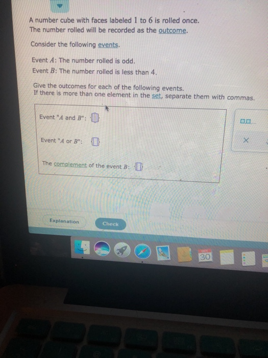 Solved A number cube with faces labeled 1 to 6 is rolled | Chegg.com