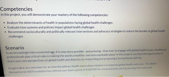 Solved Competencies In this project, you will demonstrate | Chegg.com