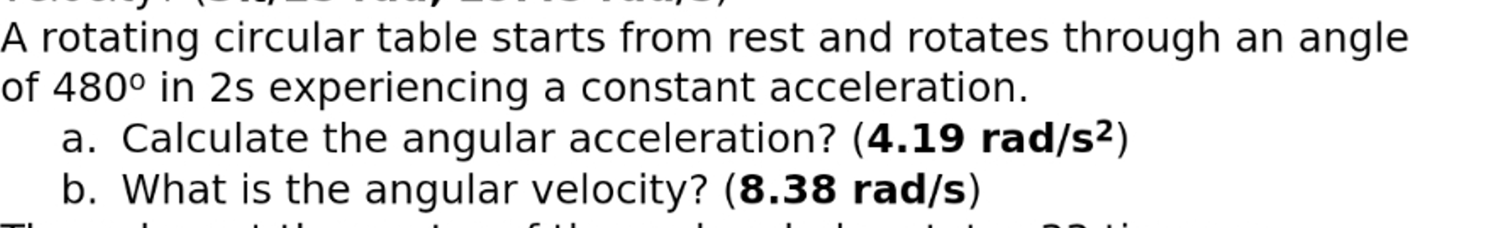 Solved A rotating circular table starts from rest and | Chegg.com