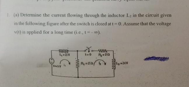 Solved (a) ﻿Determine the current flowing through the | Chegg.com