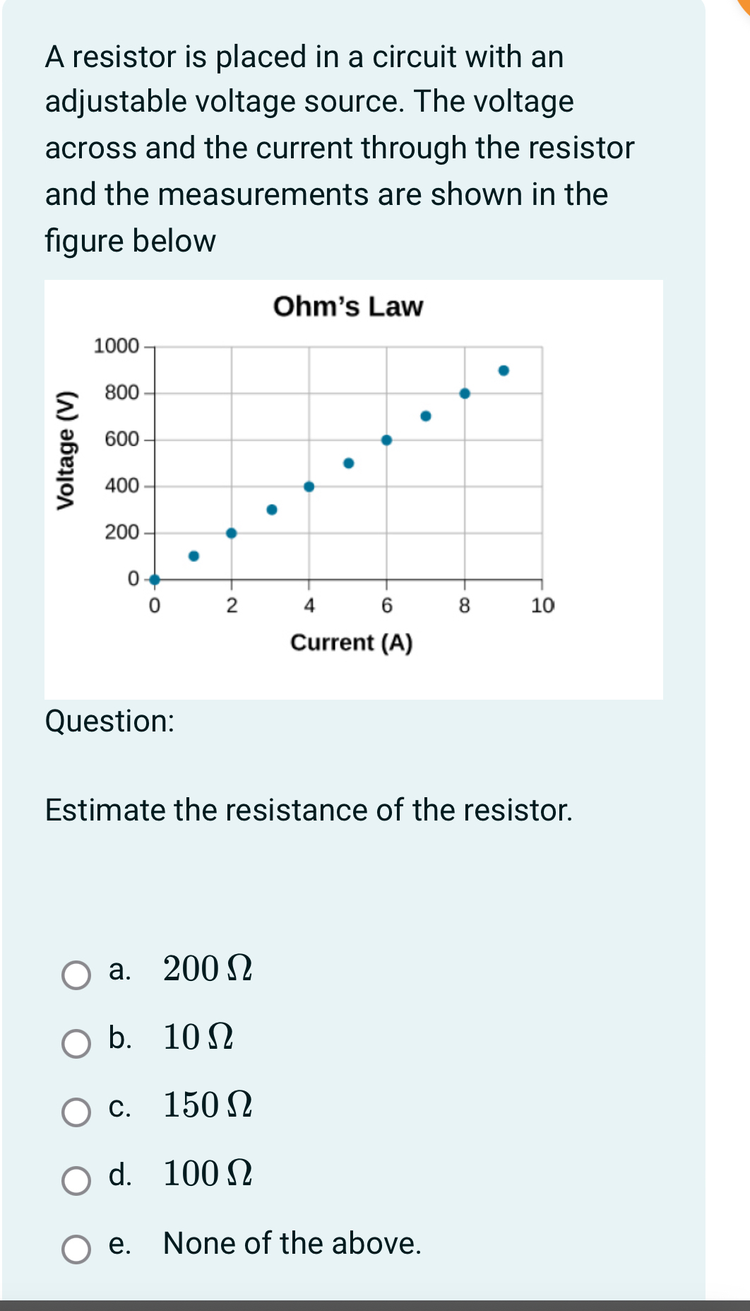 Solved A resistor is placed in a circuit with an adjustable | Chegg.com