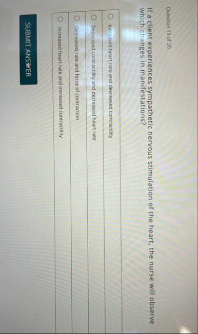 Solved Question 12 ﻿of 20The electrical activity of the | Chegg.com