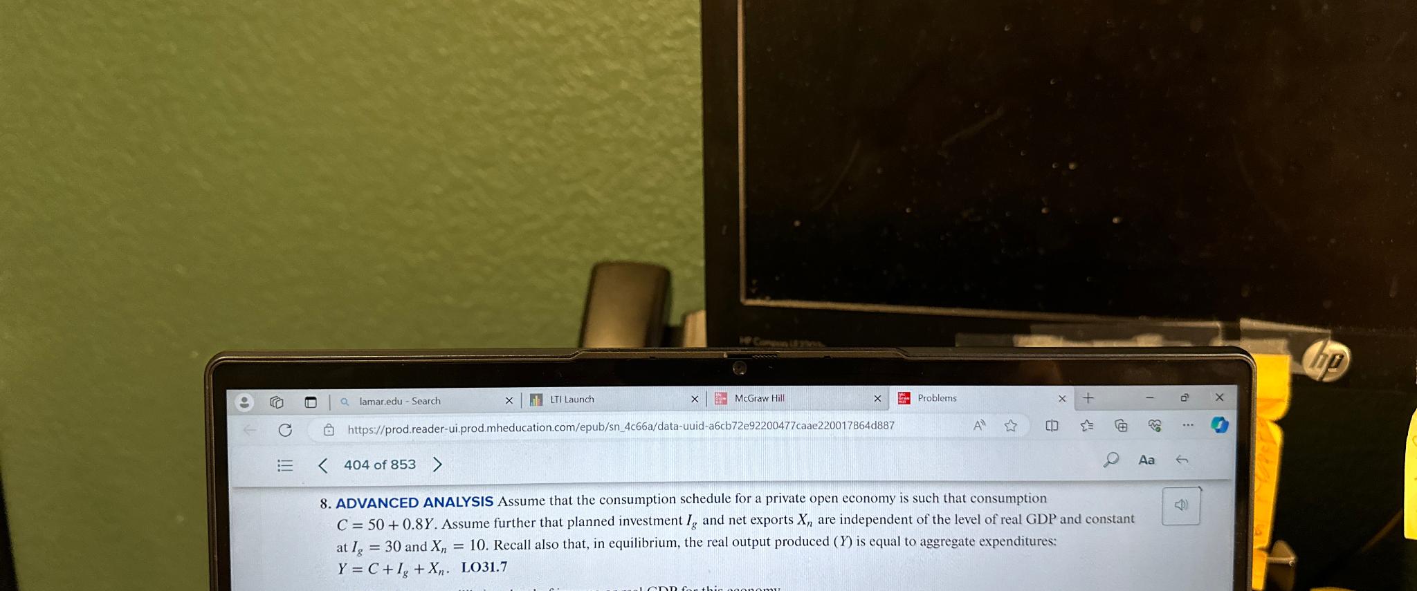 Solved ADVANCED ANALYSIS Assume that the consumption | Chegg.com