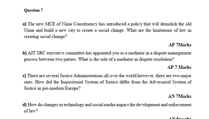 Solved a) The new MCE of Nima Constituency has introduced a | Chegg.com