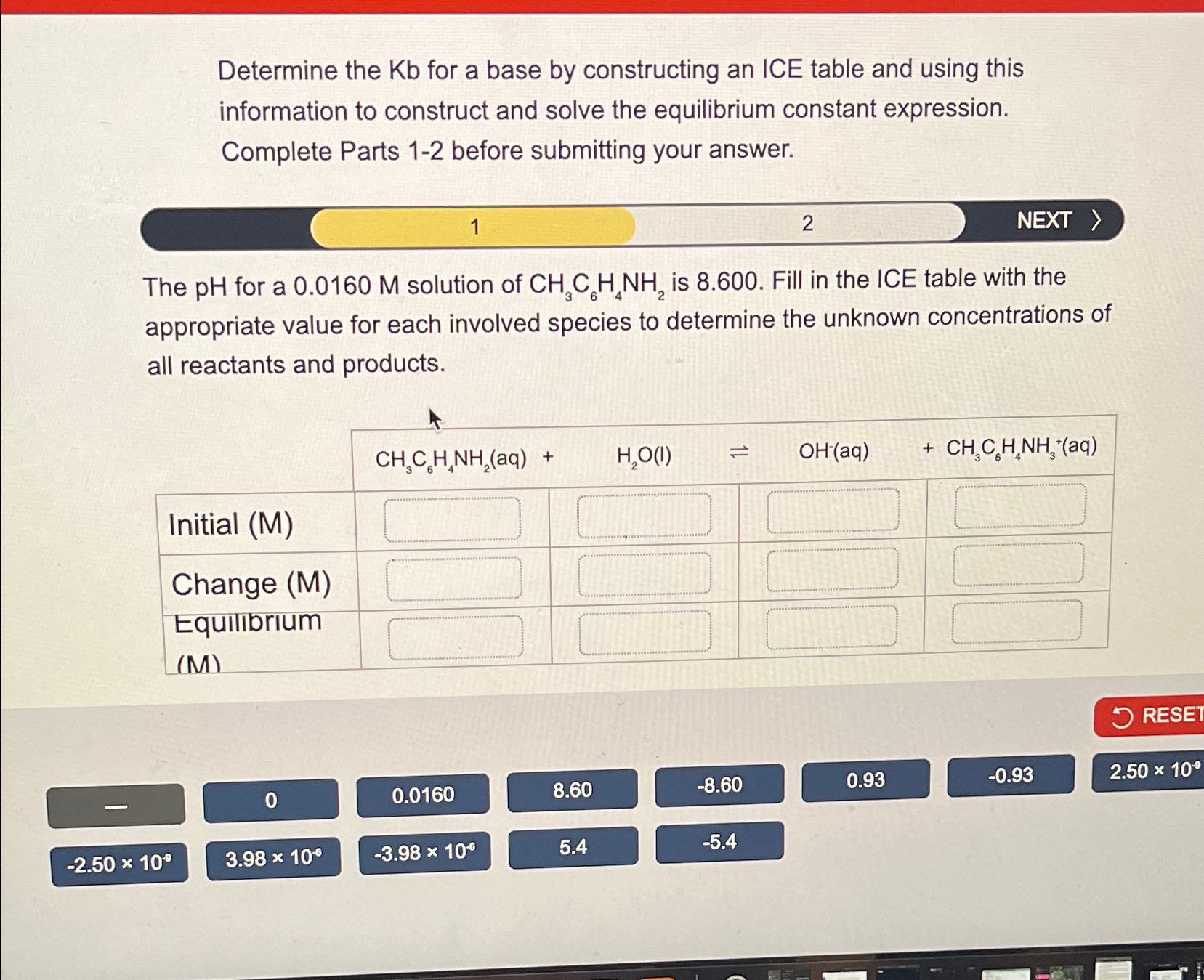 Solved Determine the Kb ﻿for a base by constructing an ICE | Chegg.com