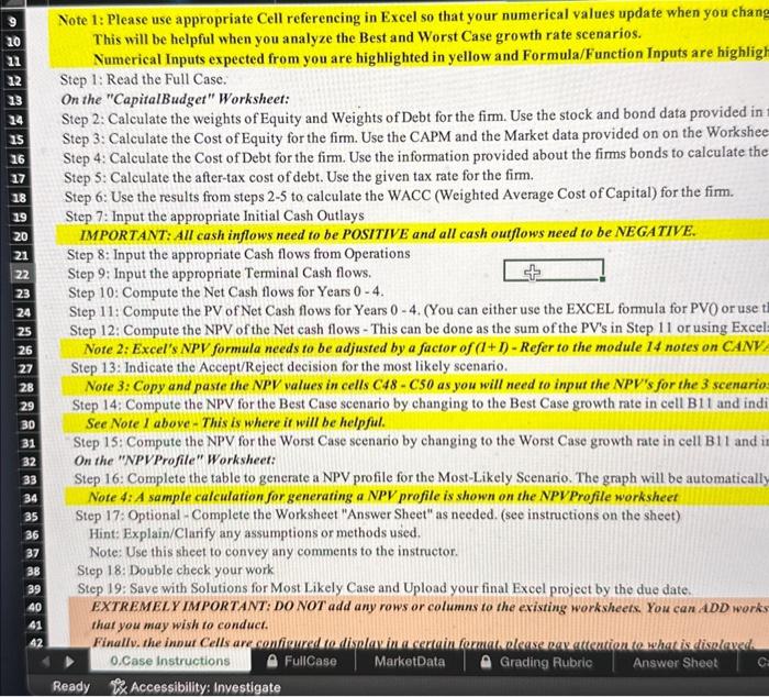 Note 1: Please use appropriate Cell referencing in | Chegg.com