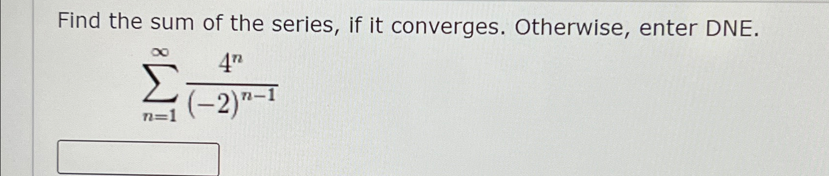 Solved Find the sum of the series, if it converges. | Chegg.com
