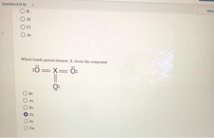 Solved Which third-period element, X, | Chegg.com