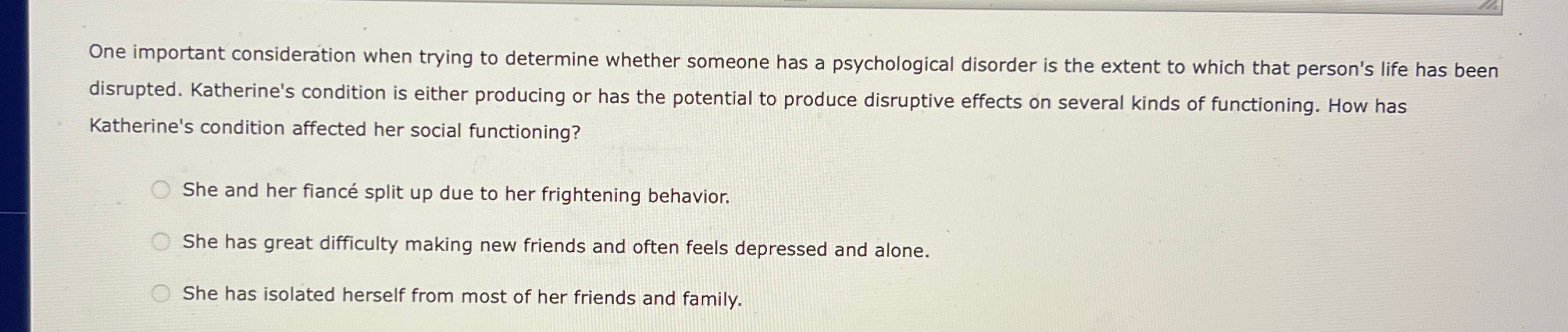 Solved One important consideration when trying to determine | Chegg.com