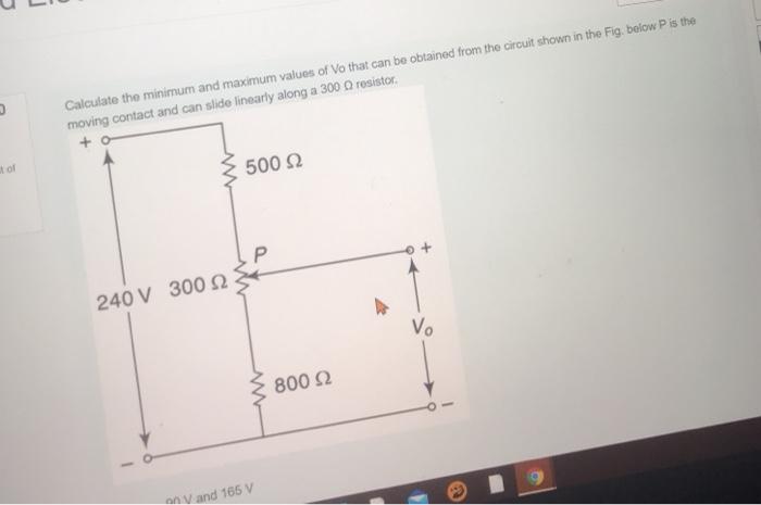 Solved 3 Calculate the minimum and maximum values of Vo that | Chegg.com
